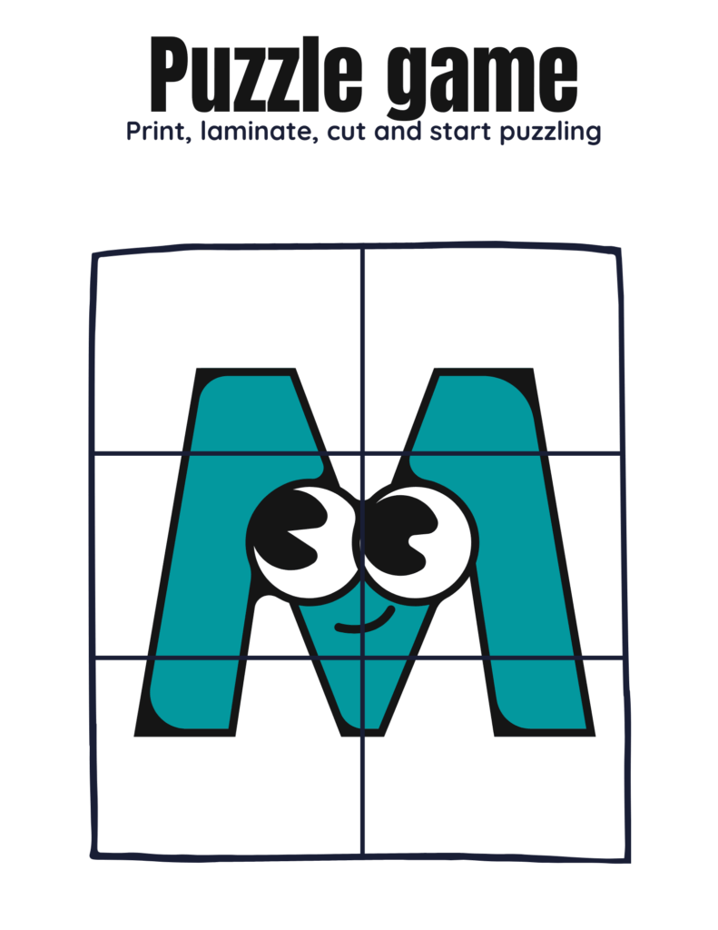 Letter M: Puzzle - Gabberdaberdo